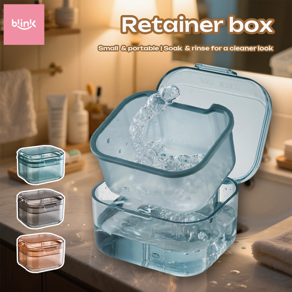 Dental Retainer Box Mouth Guard Soaking Container Braces Storage Case ...