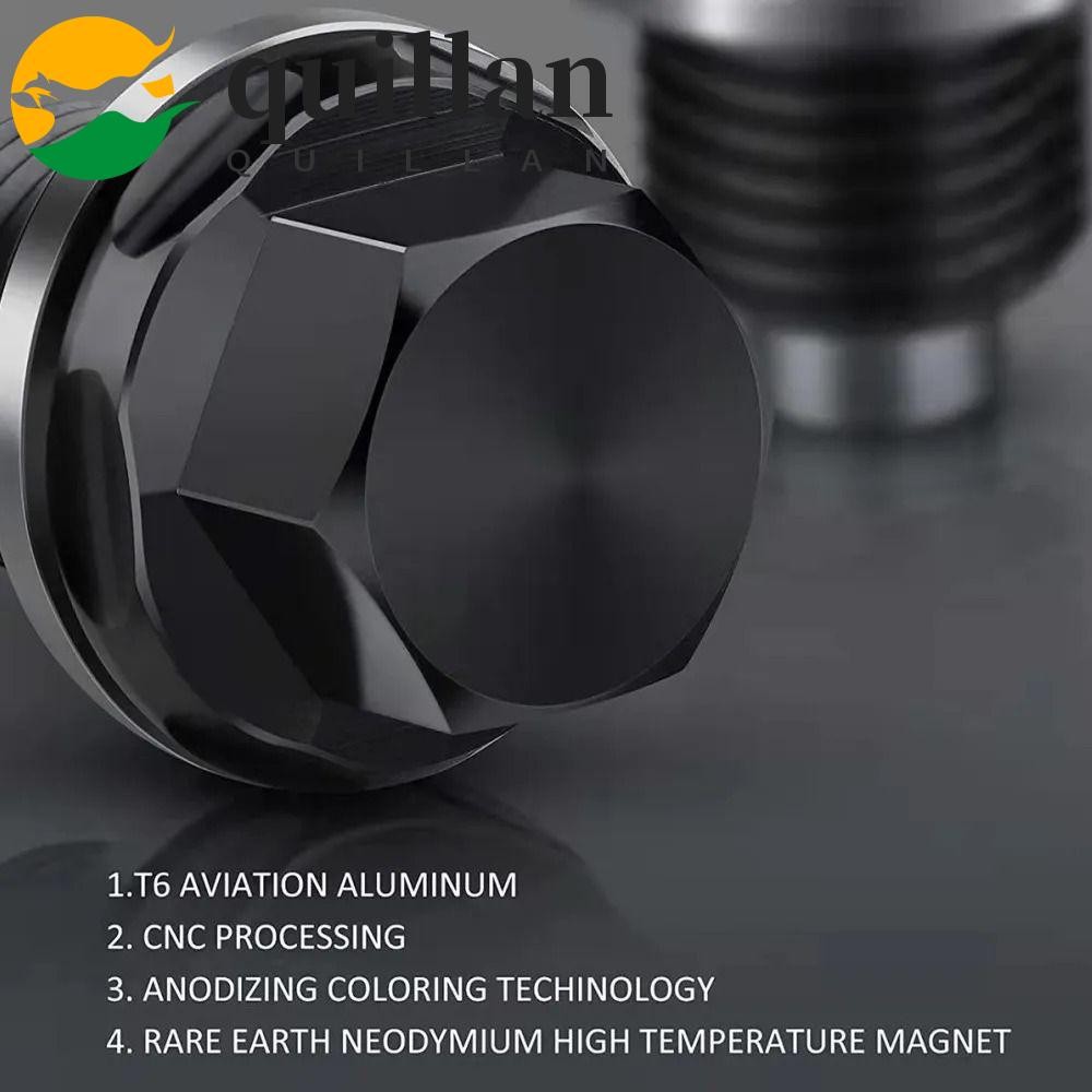 QUILLAN Engine Drain Nut Bolt, Magnetic Engine Magnetic Oil Drain Plugs ...