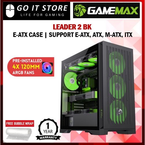 GAMEMAX LEADER 2 BK Mid Tower Gaming Case (GX-6931858778336) | Shopee ...