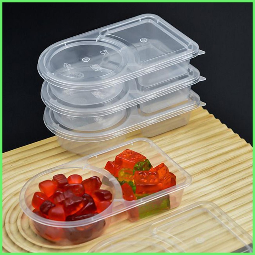 Condiment Containers 50 Pieces Double Compartment Dipping Sauce Cups ...