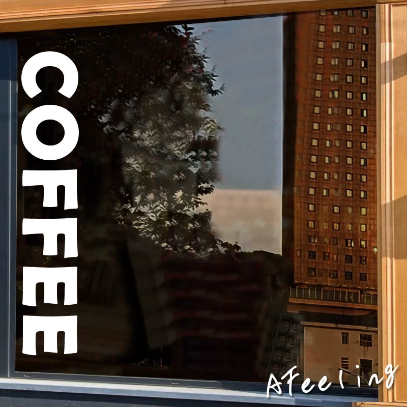 Coffee Shop Glass Door Window Decoration COFFEE Text Stickers | Shopee ...