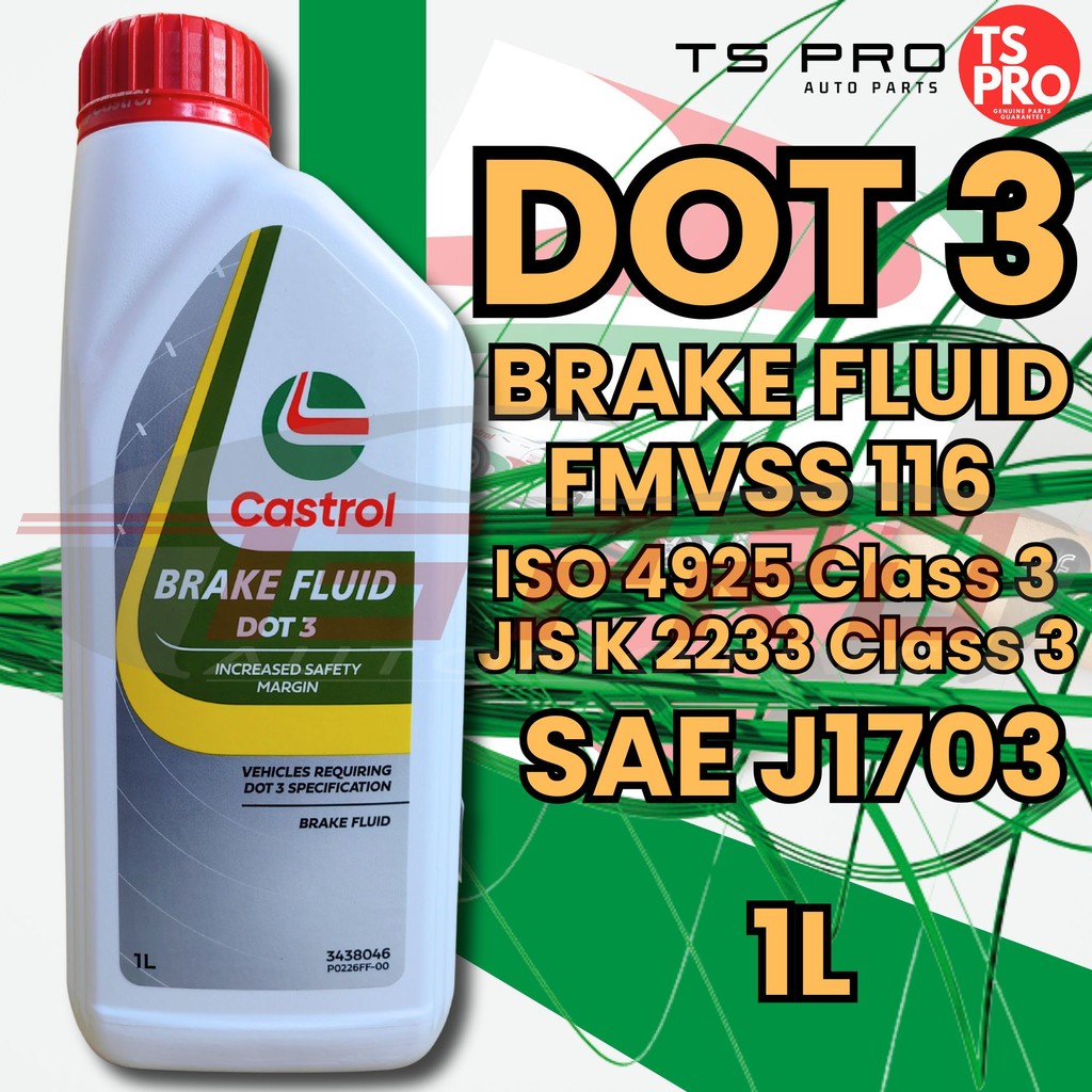 Castrol Brake Fluid Dot 3 Minyak Brek White Transparent Colour ( Clutch ...