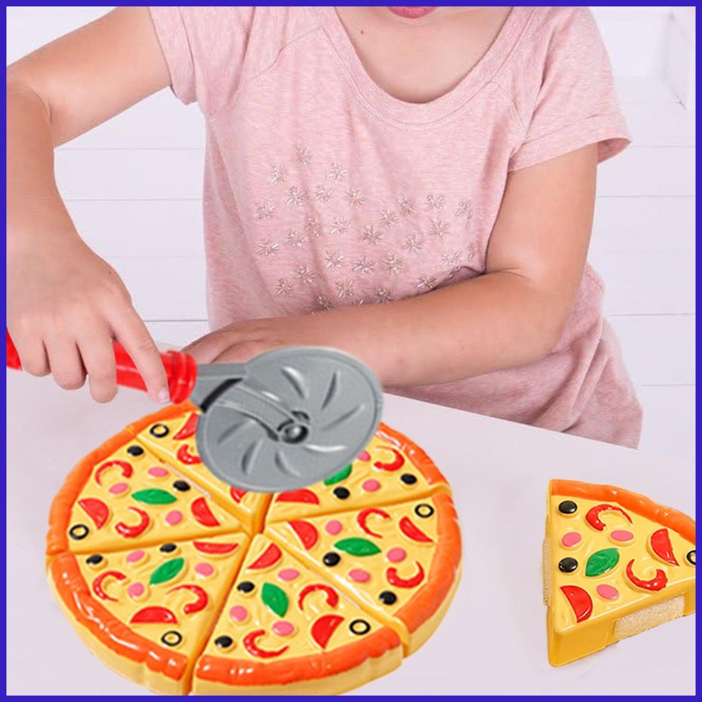 Play Pizza Set for Kids Educational Toy Food Pizza Playset Interactive ...