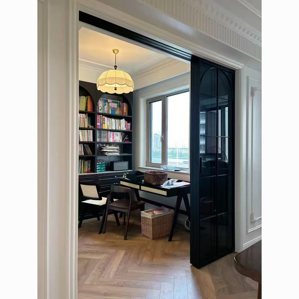 [Extremely Narrow Design] French Retro Sliding Door Tri-Link Retro Door ...