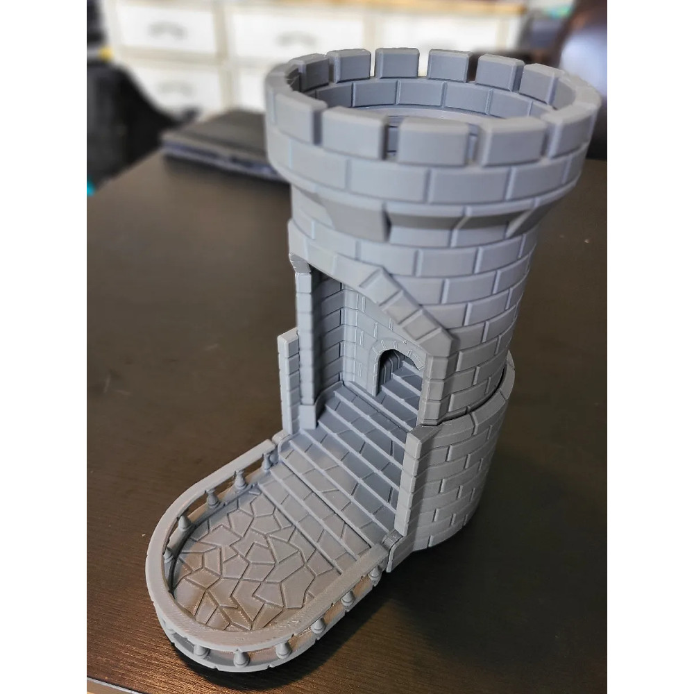 Board Game Accessories Press Automatic Dice Tower Convenient Castle ...