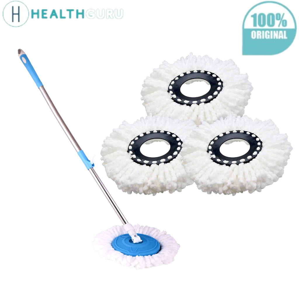 HealthGuru Easy Mop Spin Mop Magic Mop Head Microfiber Mop Cloth Refill ...