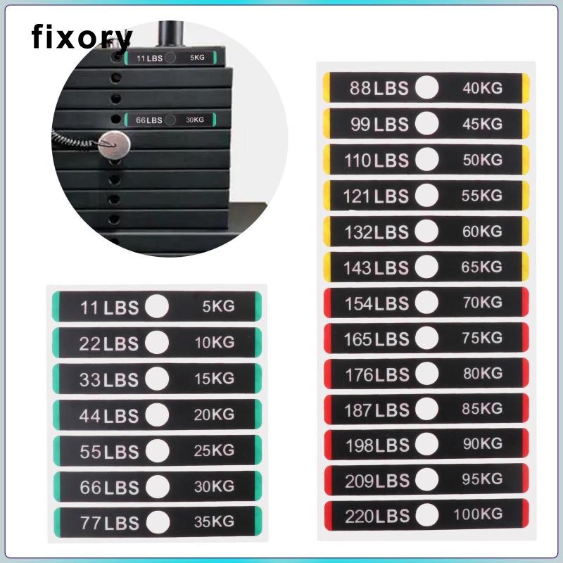 fixory Strength Training Weight Stack Labels with Pin Hole, Number ...