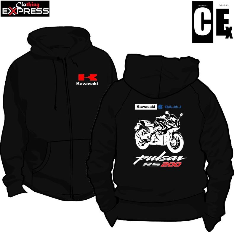Kawasaki Pulsar Rs200 Vinyl Class Customize Clothing Express Hoodie ...