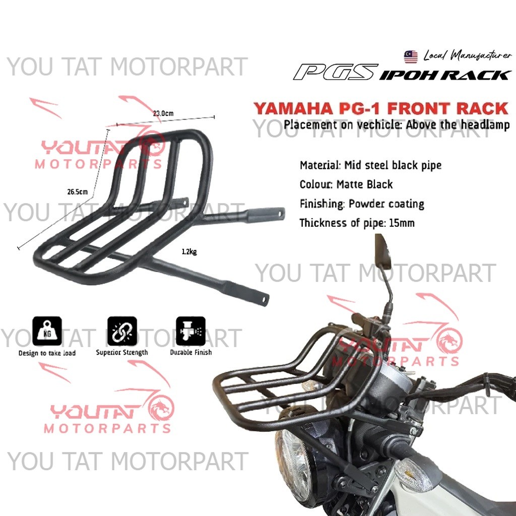 PGS IPOH RACK YAMAHA PG-1 FRONT HEAD LAMP RACK LUGGAGE CARRIER RACK ...