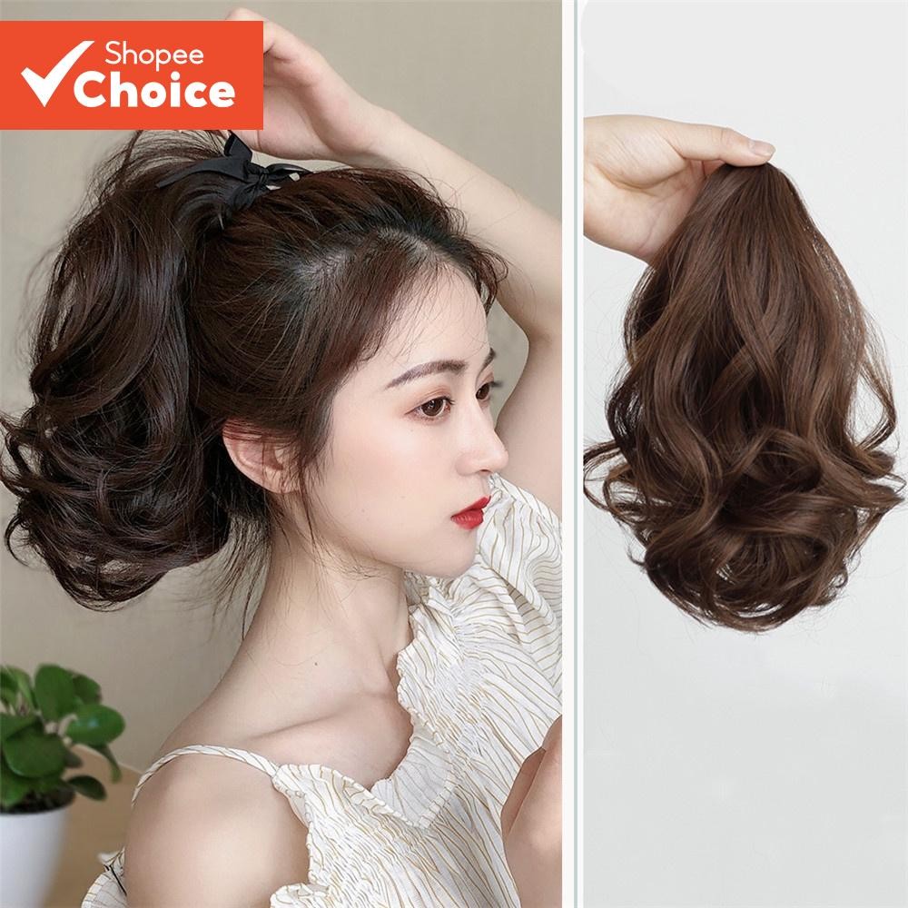 Fashionable Curly Ponytail Wig - Elegant Bandage Style with Pear Flower ...
