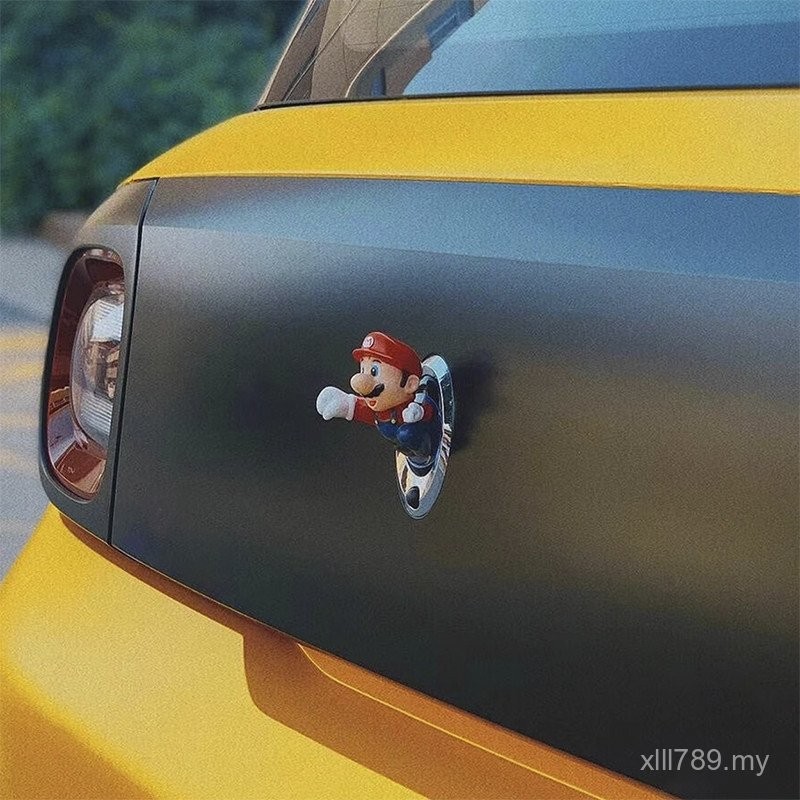 New Product Mario 3d Car Sticker Creative Unique Funny Three ...
