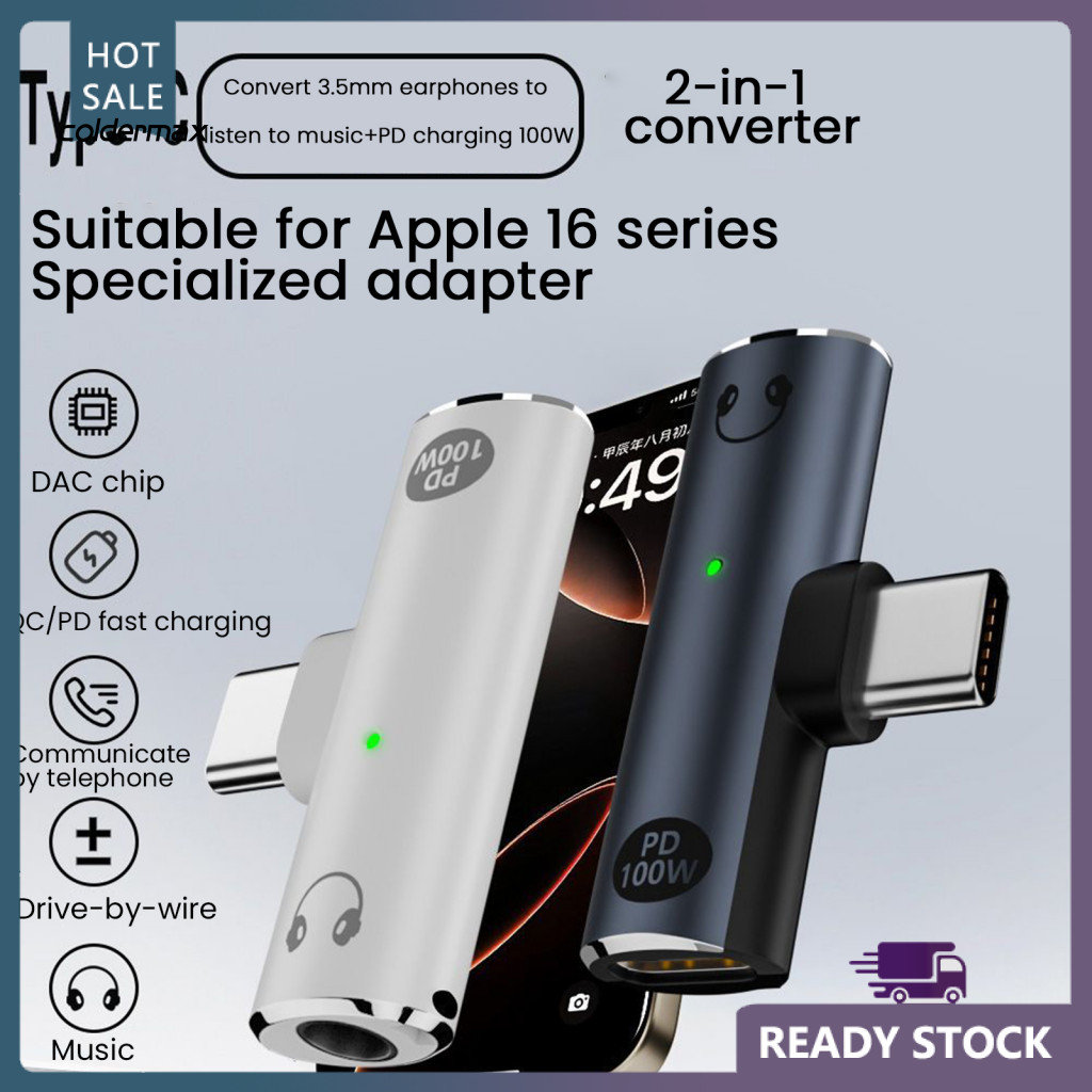 COLD Dual-port Adapter Dual-wire Adapter for Type-c Devices Pd100w Fast ...