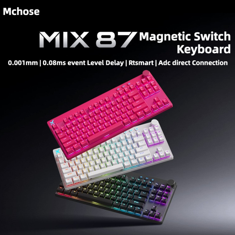 MCHOSE Mix 87 Magnetic Switch Gaming Mechanical Keyboard Rapid Trigger ...