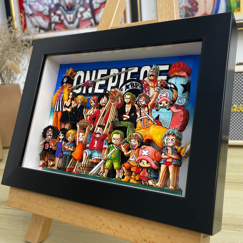 One Piece Straw Hat Crew 3D Art Frame | Luffy & Friends | Fan-Made ...