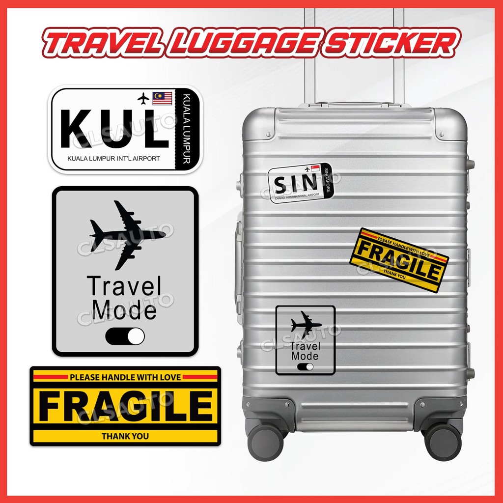 Luggage Stickers Travel Kul Sin Bkk Waterproof Decal | Shopee Malaysia