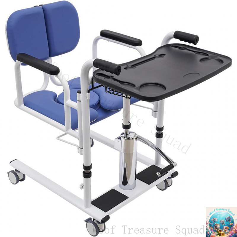 330.7lbs Hydraulic Patient Lift Chair, 180° Split Seat Nursing Transfer ...