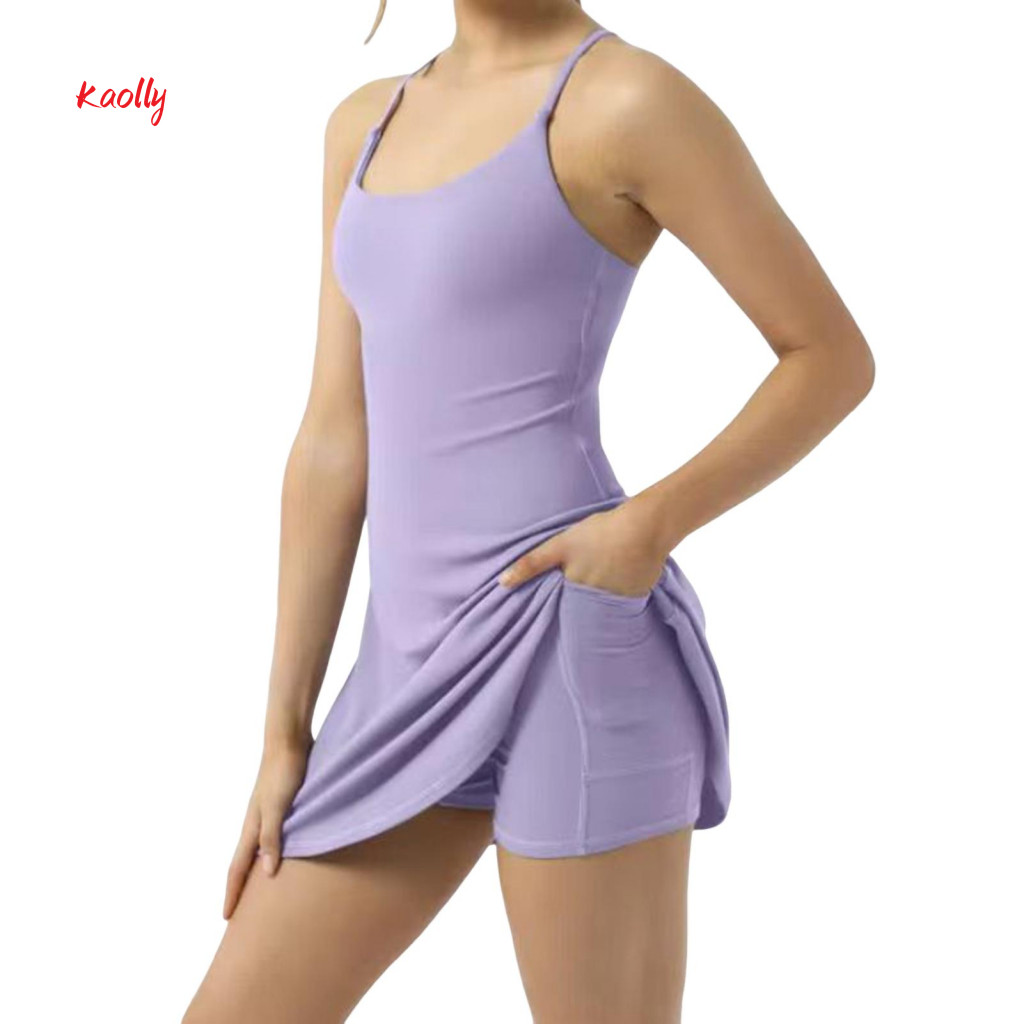 Kaolly Abdominal Control Sports Outfit Backless Workout Suit Stylish ...
