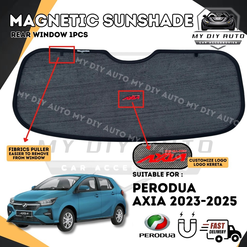 PERODUA AXIA NEW AXIA 2023-2025 New Curve Design Rear Windscreen Rear ...