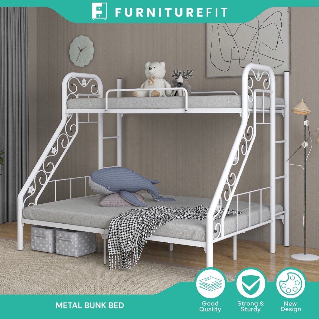 FurnitureFit Metal Bunk Bed / Double Decker Bed Frame / Katil Dua ...