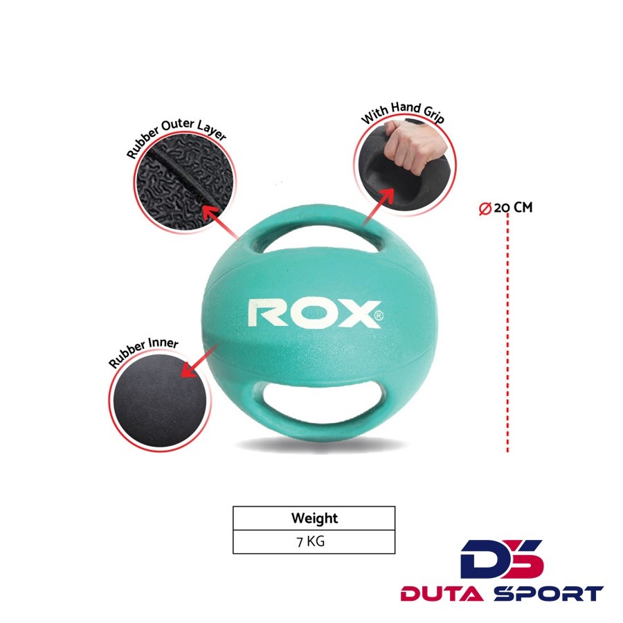 Medicine Ball Hand Training Ball With Handle 7 Kg ROX Original | Shopee ...