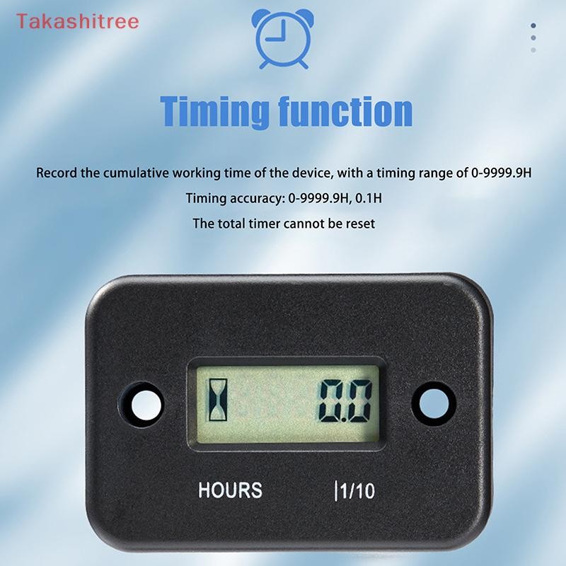 (Takashitree) Waterproof Digital Hour Meter LCD Display Portable Engine ...