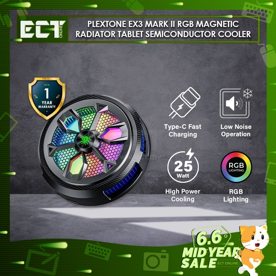 Plextone EX3 Mark II RGB Magnetic Radiator Tablet Semiconductor Cooler | Shopee Malaysia