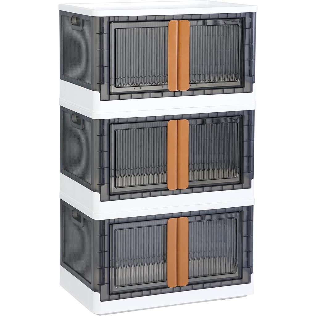 HAIXIN Storage Bins with Lids - Collapsible Storage Bins, 19 Gal ...