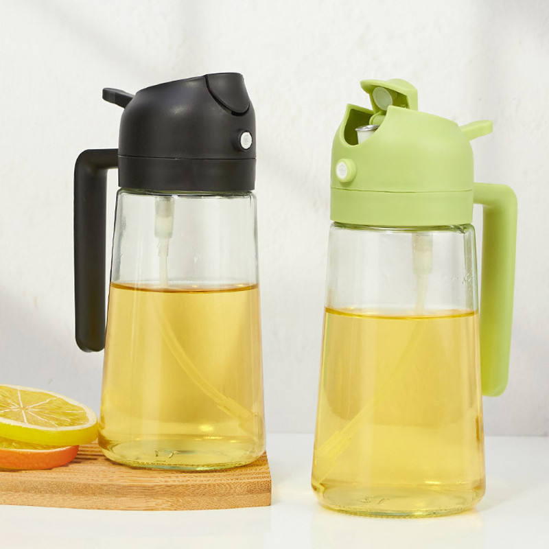 2 In 1 Cooking Oil Dispenser High Pressure 600ml BBQ Salad Vinegar ...
