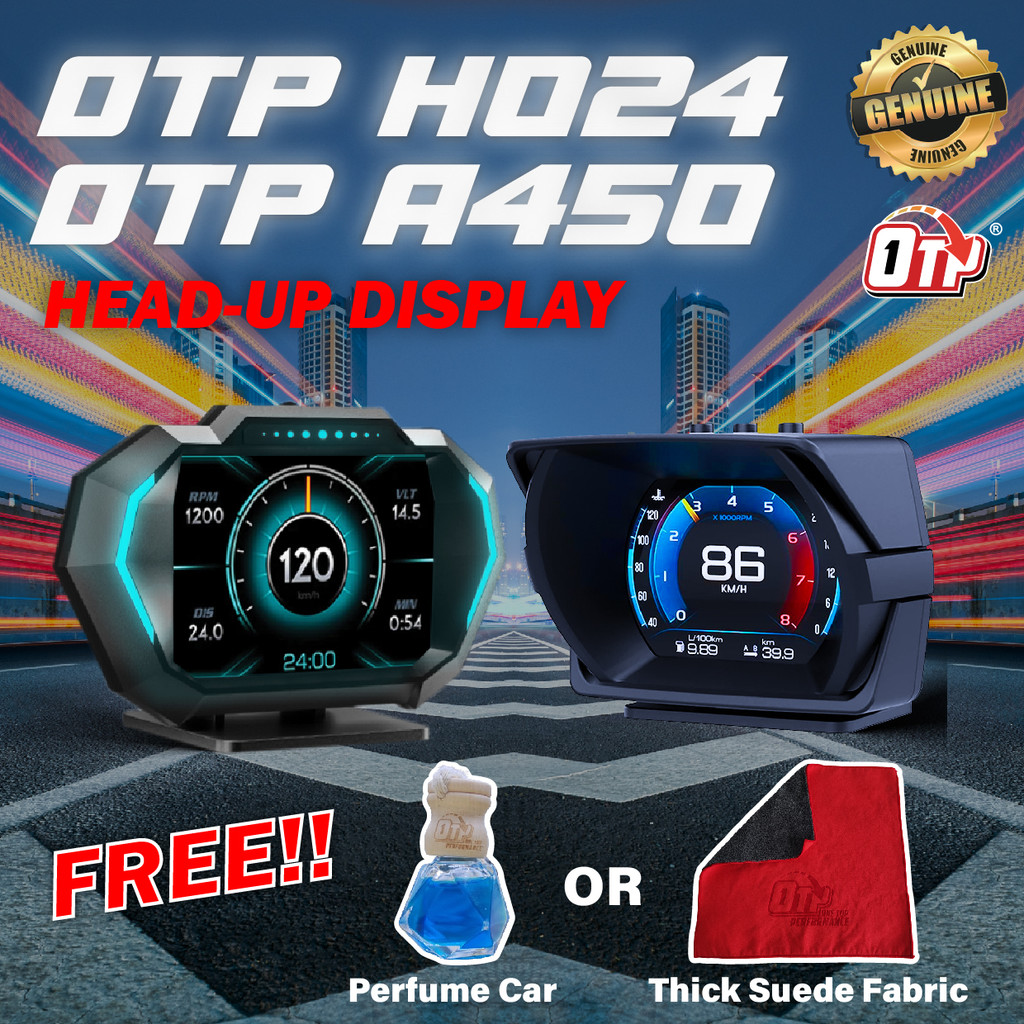 OTP-H024 A450 OBD2 Meter Gauge P24 OBD Speedometer Car GPS Alarm Speed Gauge display Hud Water ...