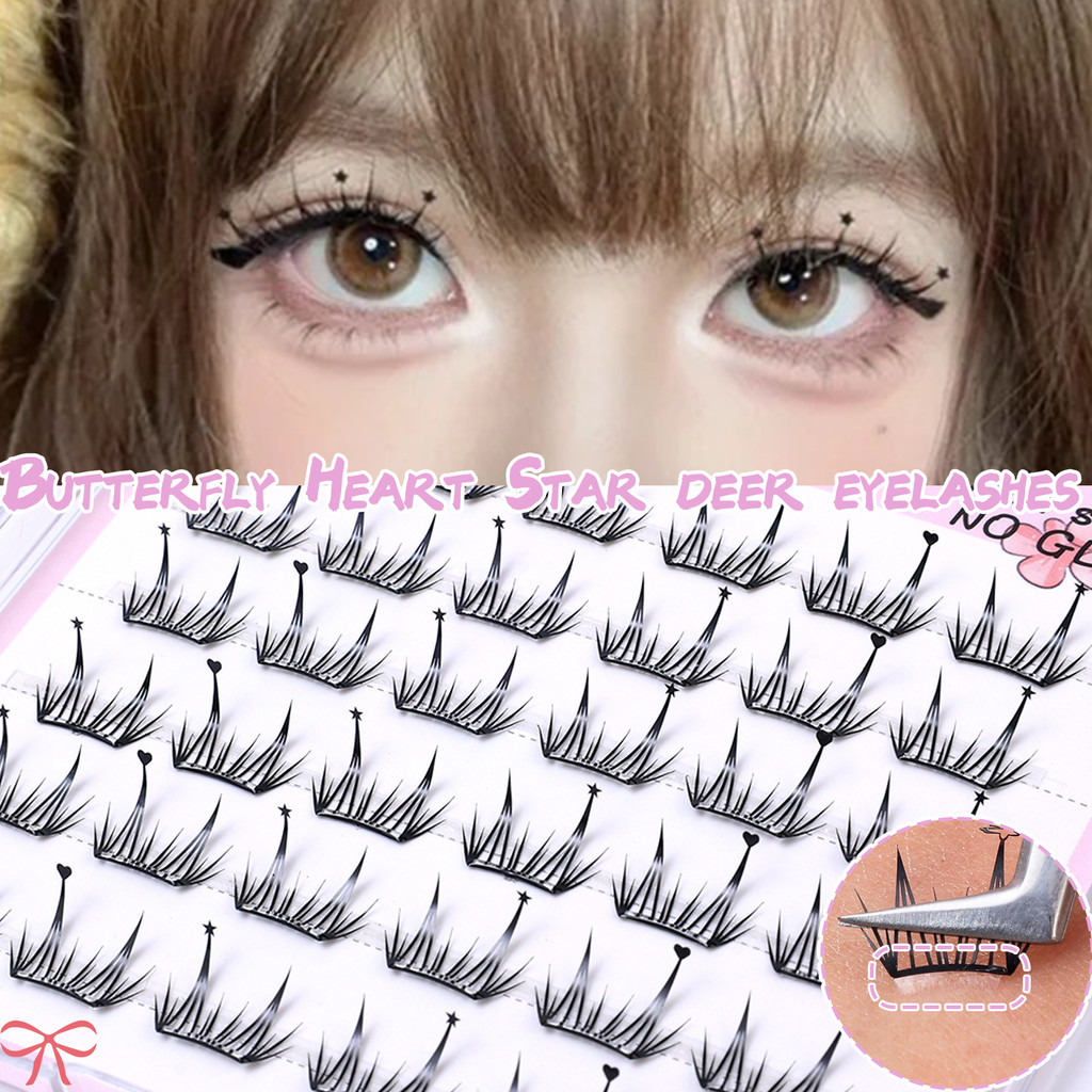 Self-adhesive Glue Free False Eyelashes - Unique Butterfly/Star/Heart ...