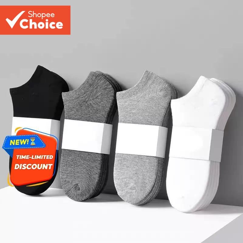 12 Pairs Anti-Odor No-Show Socks - Year-Round Breathable, Unisex Black ...