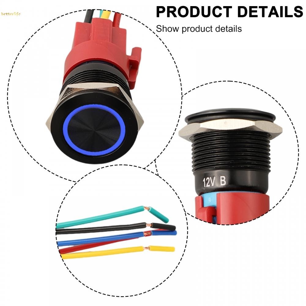 Button Switch IP LED Light Mm Push Button Switch Self Locking Resetting V New | Shopee Malaysia