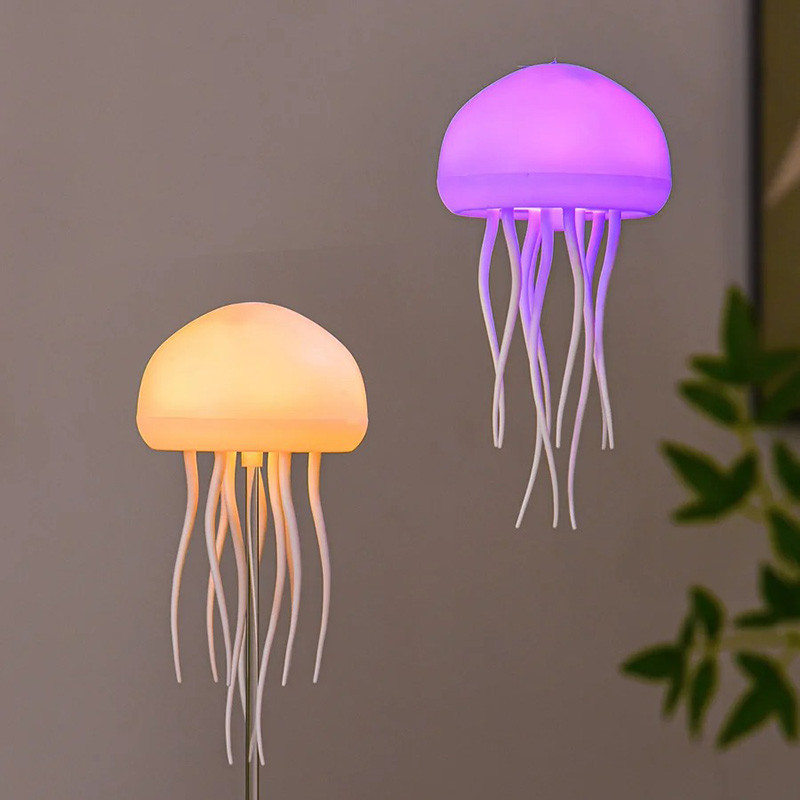 Colorful Jellyfish Night Light Dynamic Touch Control Jellyfish Lamp ...