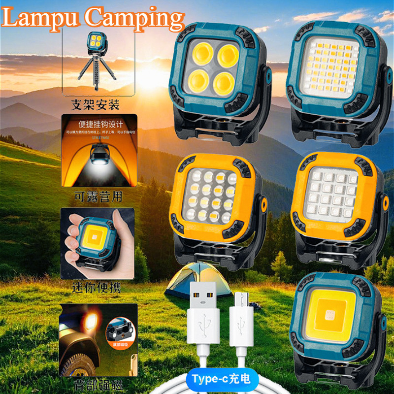 Lampu Camping High Brightness Flashlight Outdoor Lamp Rechargeable ...