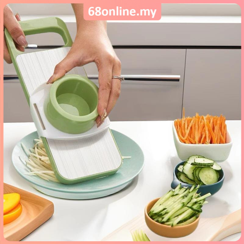 [Johor Seller] 5in1 Stainless Steel Multifunction Slicer Vegetable ...