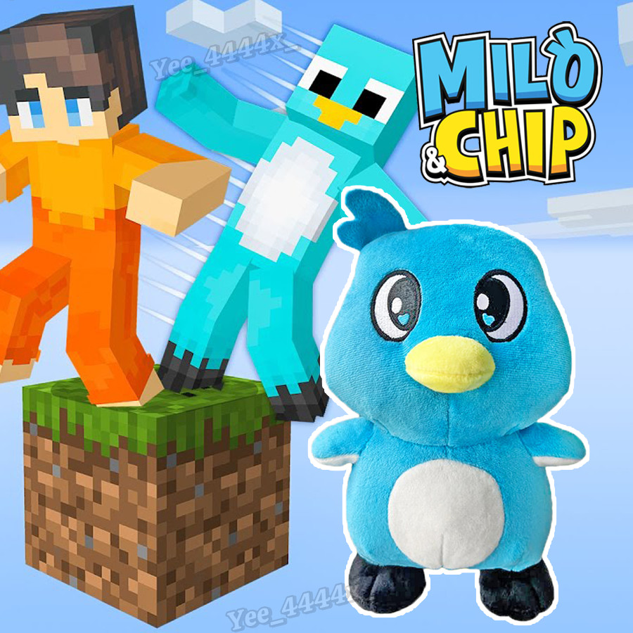 Milo and Chip Plushies Minecraft Milo Plush Toys Game Characters ...