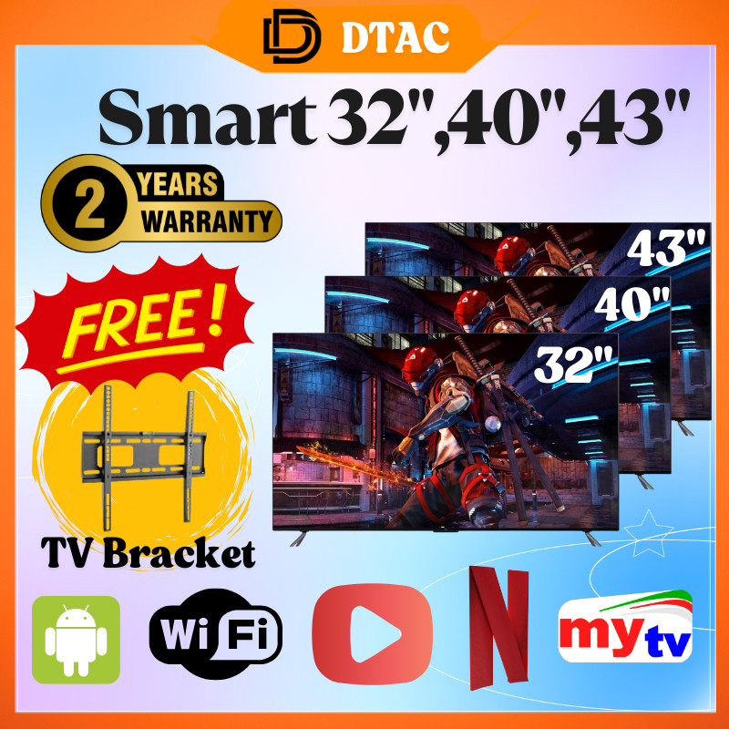 Televisyen Pintar DTAC Smart Android Goggle Netflix 40"Inch Tv Murah – FHD LED | VGA | HDMI ...