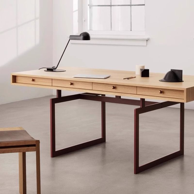 solid wood office desk with drawers computer office desk ong office ...