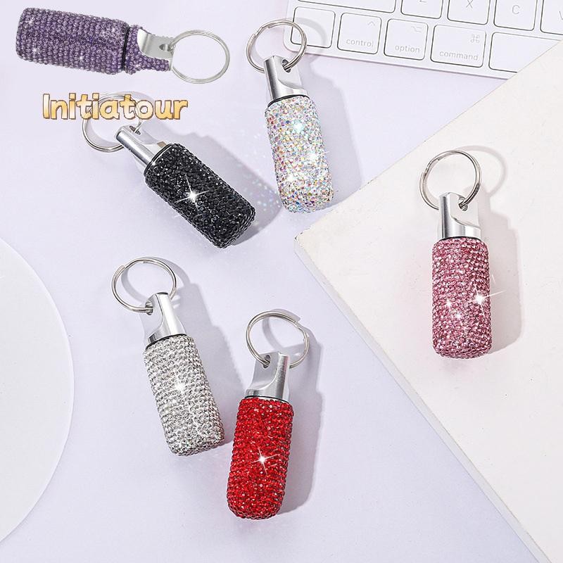 [Initiatour-t] Keychain Pill Box Small Travel Pill Case Organizer ...