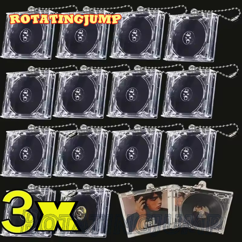 Creative DIY Mini CD Case Keychain Transparent Customizable, Portable ...