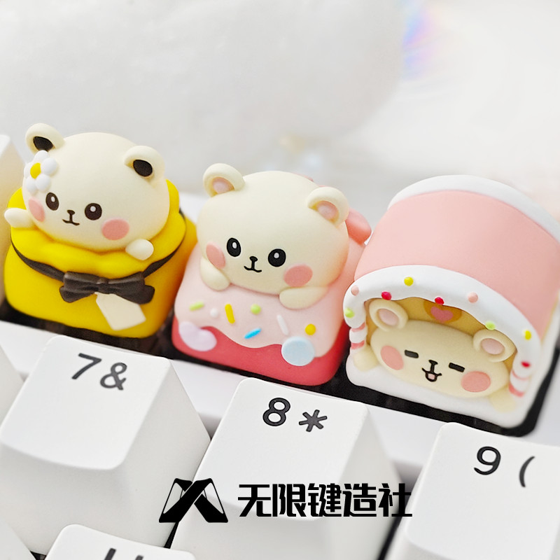 Original Candy Cartoon Cute Candy House Mouse Unique Resin One-Button ...