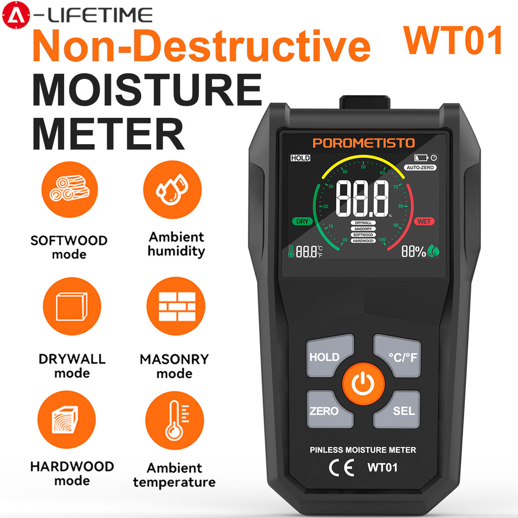 Digital Wood Moisture Meter Inductive Wood Moisture Detector Concrete ...