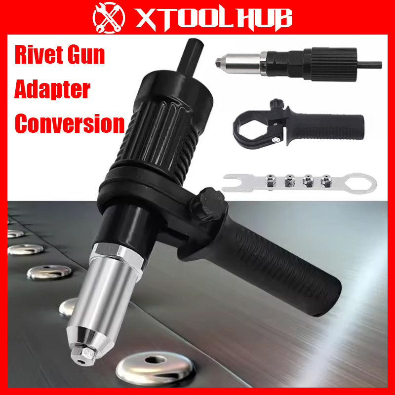 Electric Rivet Gun Adapter Conversion Cordless Drill Rivet Nut Power ...