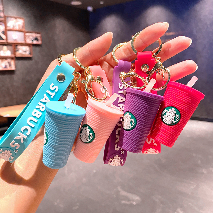 Starbucks Durian Cup Keychain Pendant Car Bag Keychain pvc Doll Claw ...