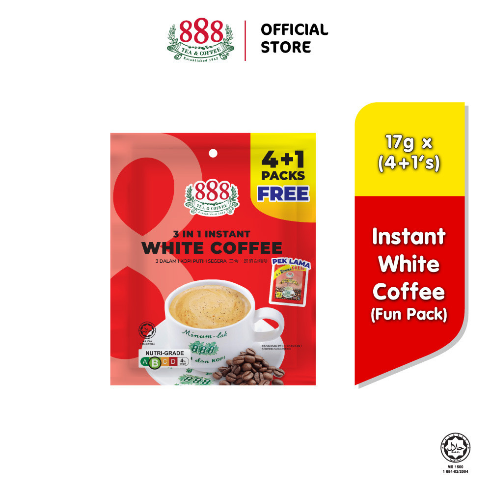 888 3 in 1 Instant White Coffee Fun Pack (17g x 5s) | Shopee Malaysia
