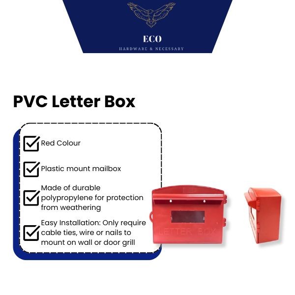 ECO HARDWARE High Quality POWER ABS PVC Letter Post Box / Peti Surat ...