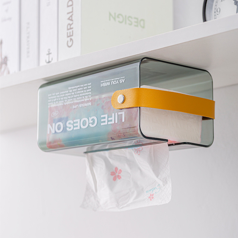 Tissue Box Wall-Mounted Kitchen Paper Box Wall-Mounted Perforated ...