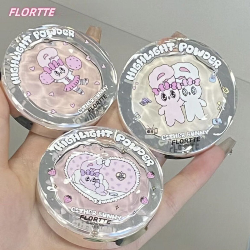 FLORTTE Highlighter Monochrome Brightening Facial Contour Dish Tear ...