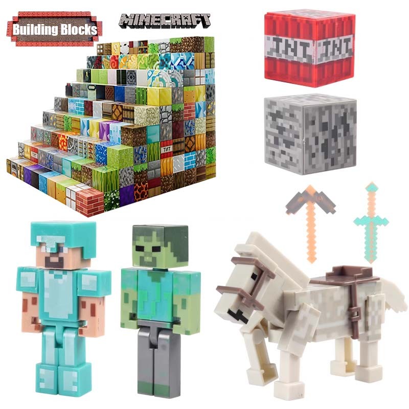50PCS/100PCS Minecraft Magnetic Building Blocks DIY Toys My World ...