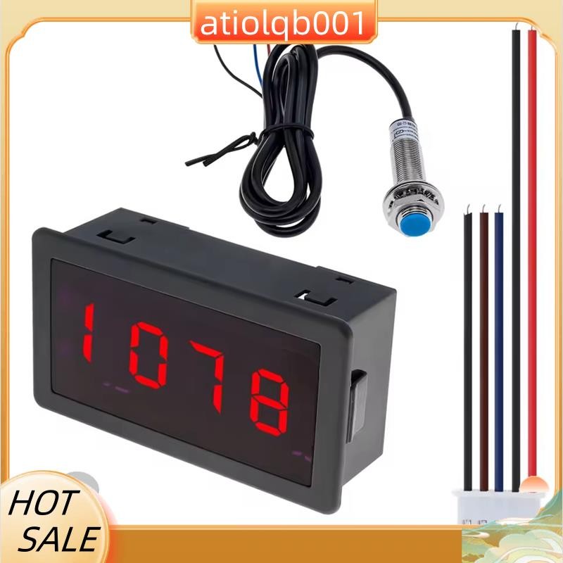 RPM Speed Meter 4 Digital LED Display Tachometer for Motor High ...